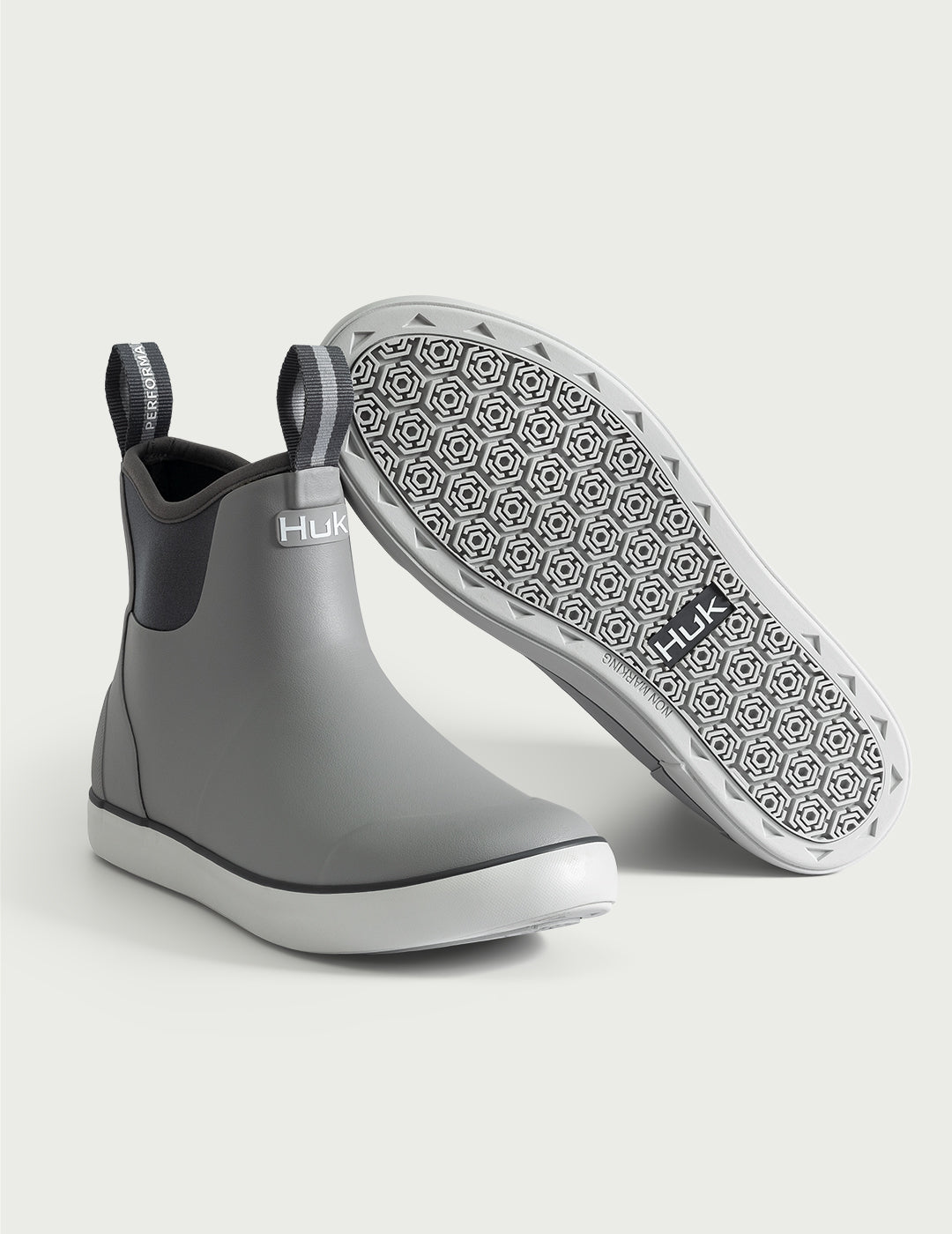 Men's Waterproof Rogue Wave Deck Boots in Grey | Huk